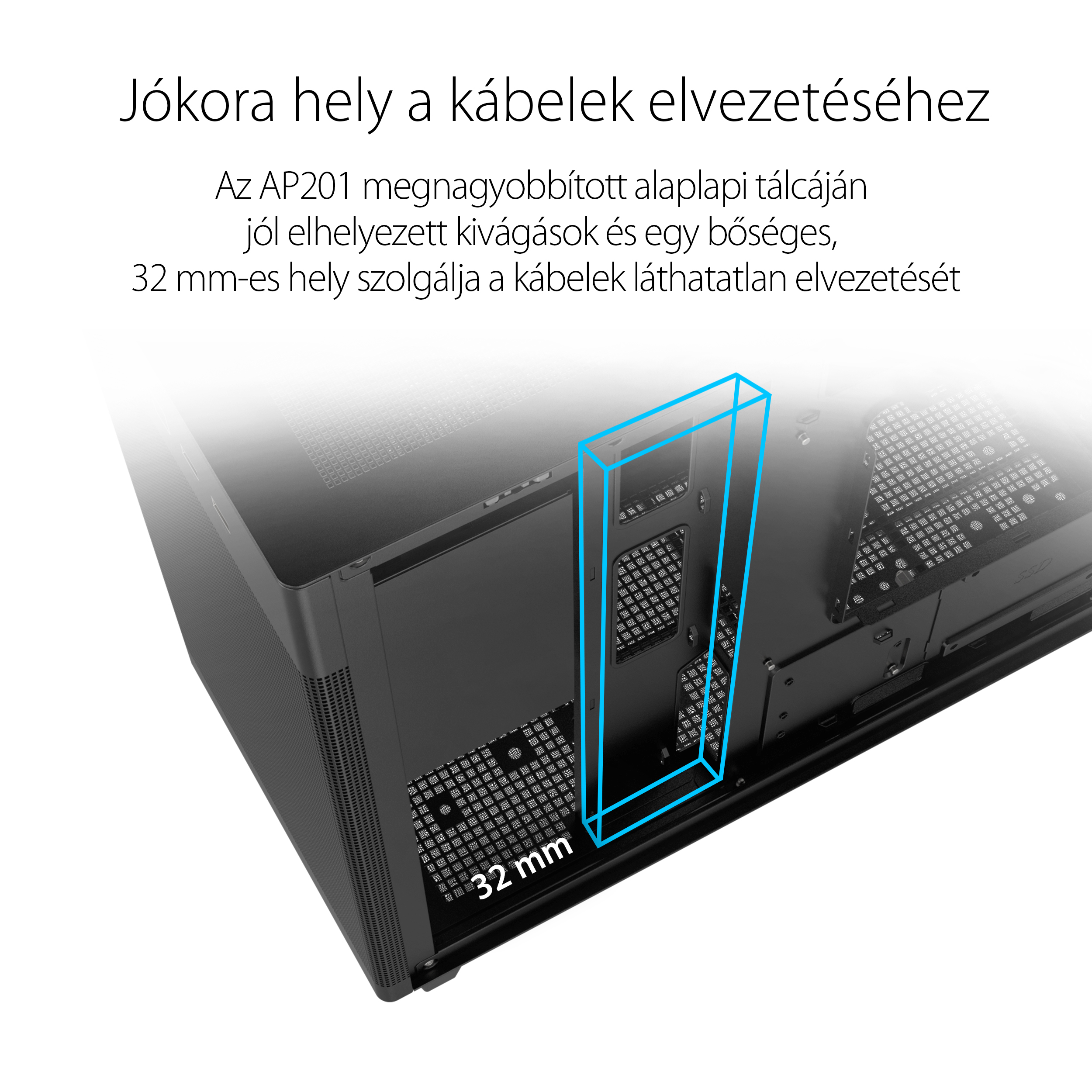 ASUS Prime AP201 táp nélküli MicroATX ház fekete (90DC00G0-B39000)